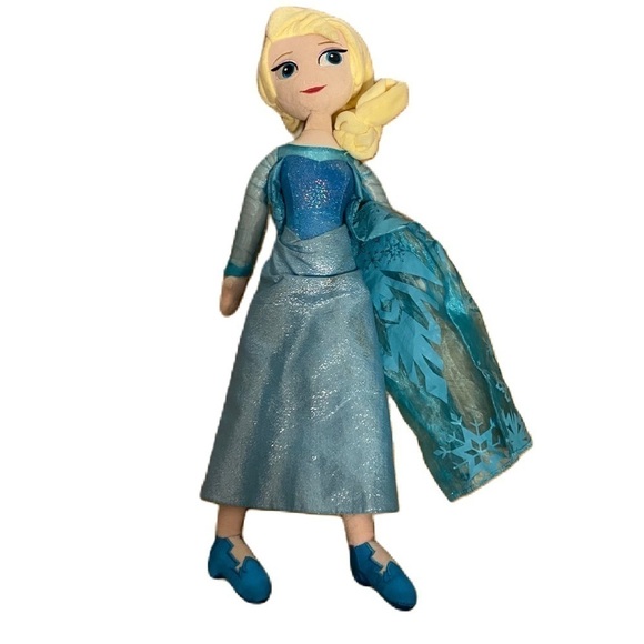 Disney | Toys | Disney Frozen Elsa Plush Doll Kids Toy Princess Blue ...